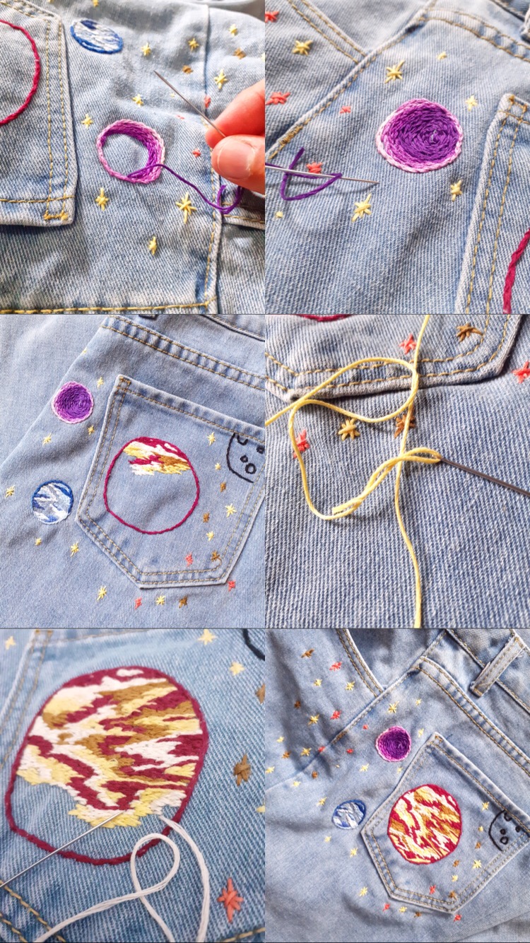 2 ideas de bordados para customizar ropa paso a paso - Le Troupè