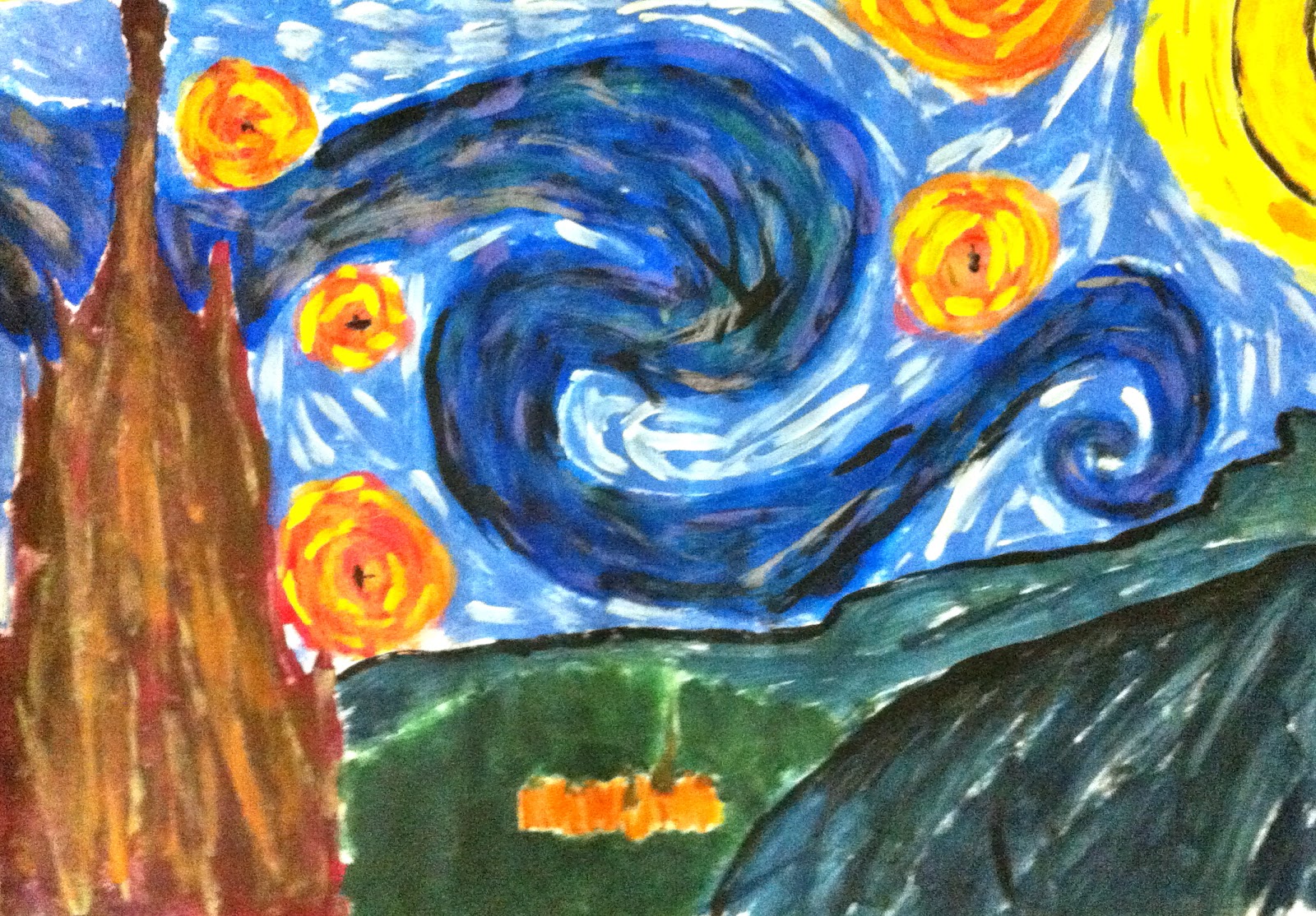 Expression of Imagination: "Views of Van gogh" by 7th grade