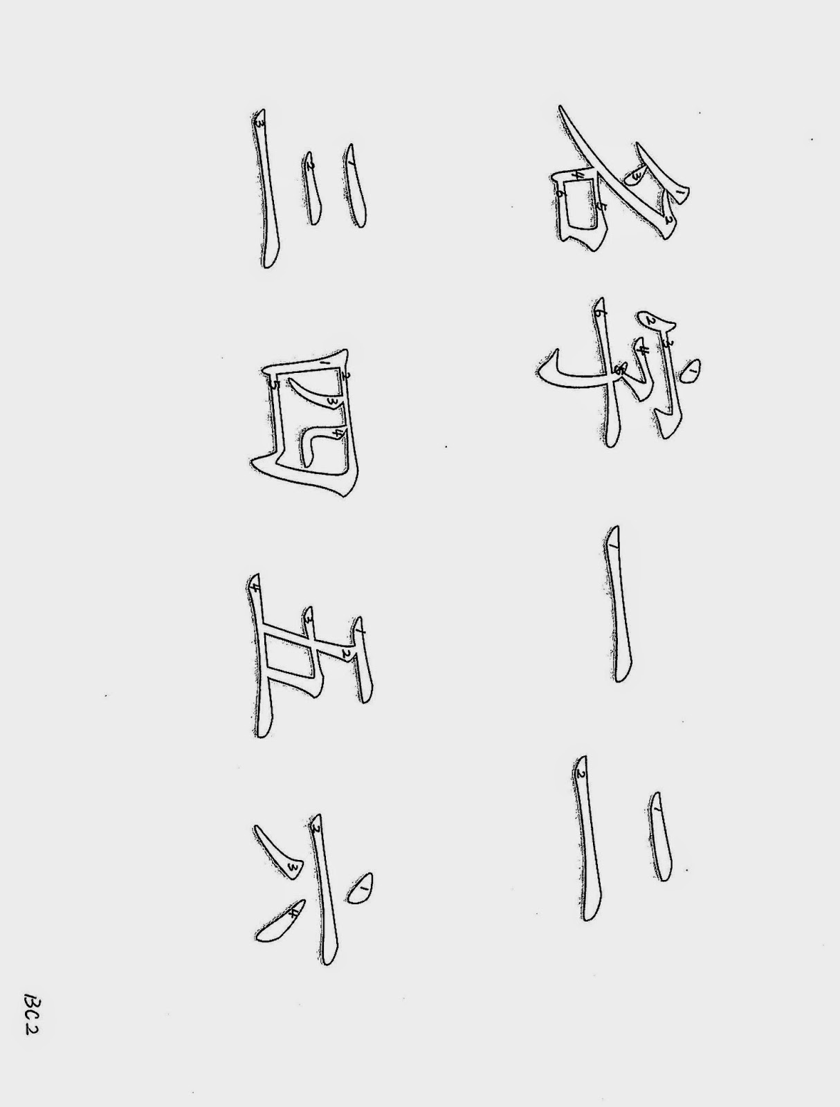 我们一起学中文:）——莉莉老师: Printable Characters Tracing Board