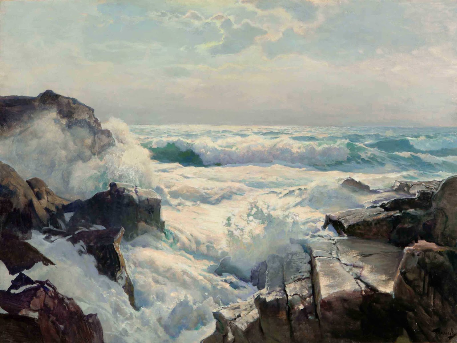 Viático de Vagamundo: Wave surf by Frederick Waugh