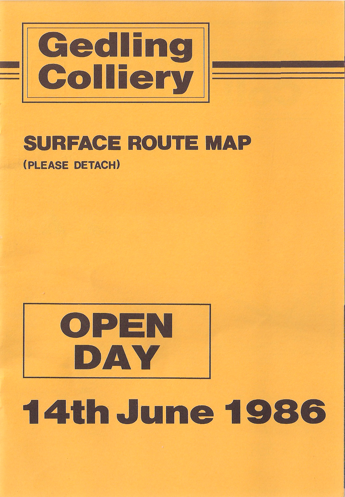 The Megalomaniac Bore: Gedling Colliery (14th June 1986)