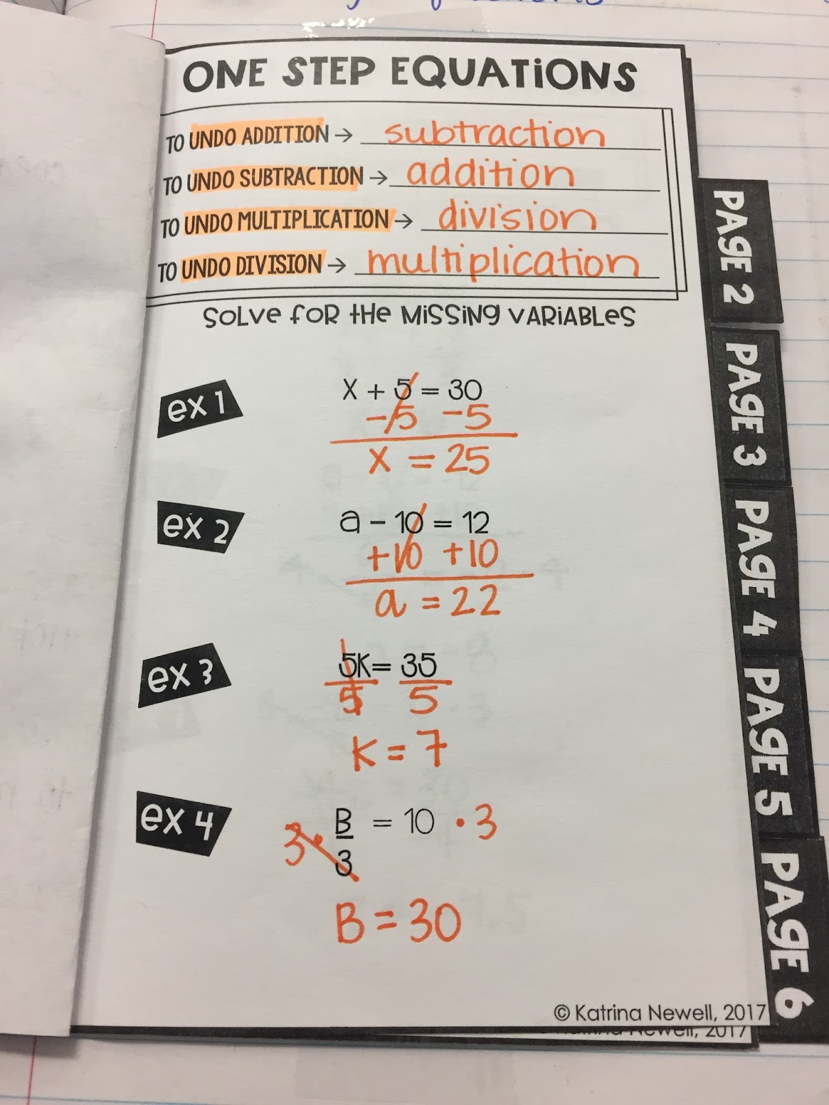 Multi Step Equations INB | Mrs. Newell's Math