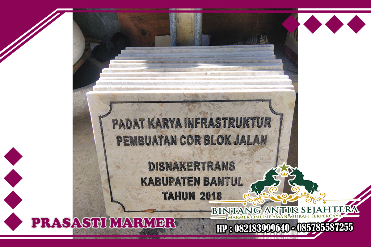 Bintang Antik Sejahtera Batu Alam: Design Prasasti Peresmian | Prasasti ...