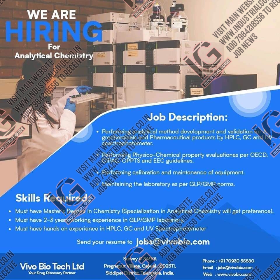 Vivo Biotech jobs for Analytical Chemistry apply now