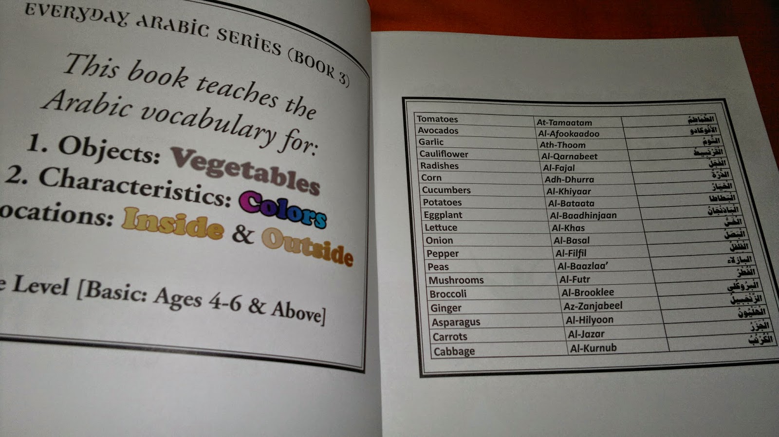 Umm Maimoonah's Journal: Everyday Arabic Book 3 - Vegetables