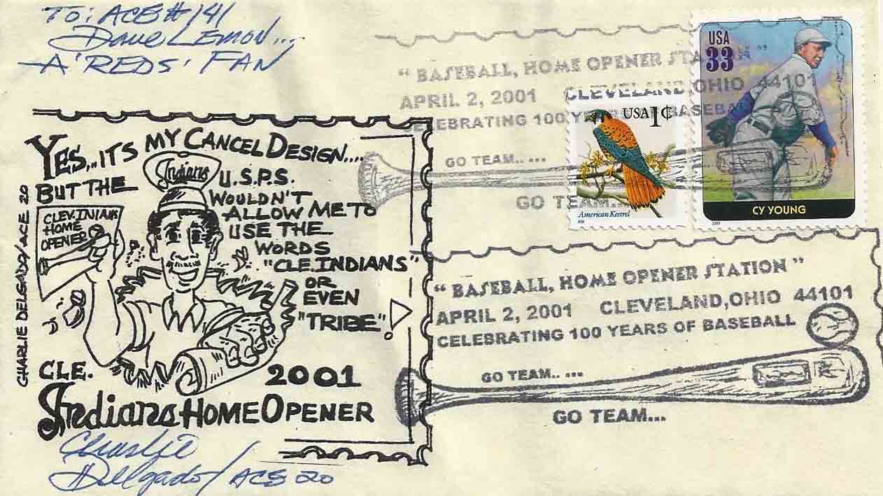 Baseball Stamps & Postmarks: Cleveland Indians