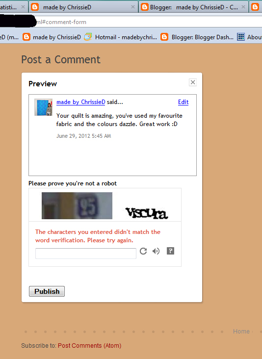 Chris Dodsley @mbCD: Tutorial: The Dreaded Comment 'Word Verification ...