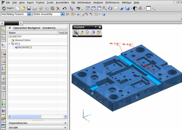 สอนวิธีการใช้ Feature Based Machining ด้วยโปรแกรม Nx Cam Drawing99