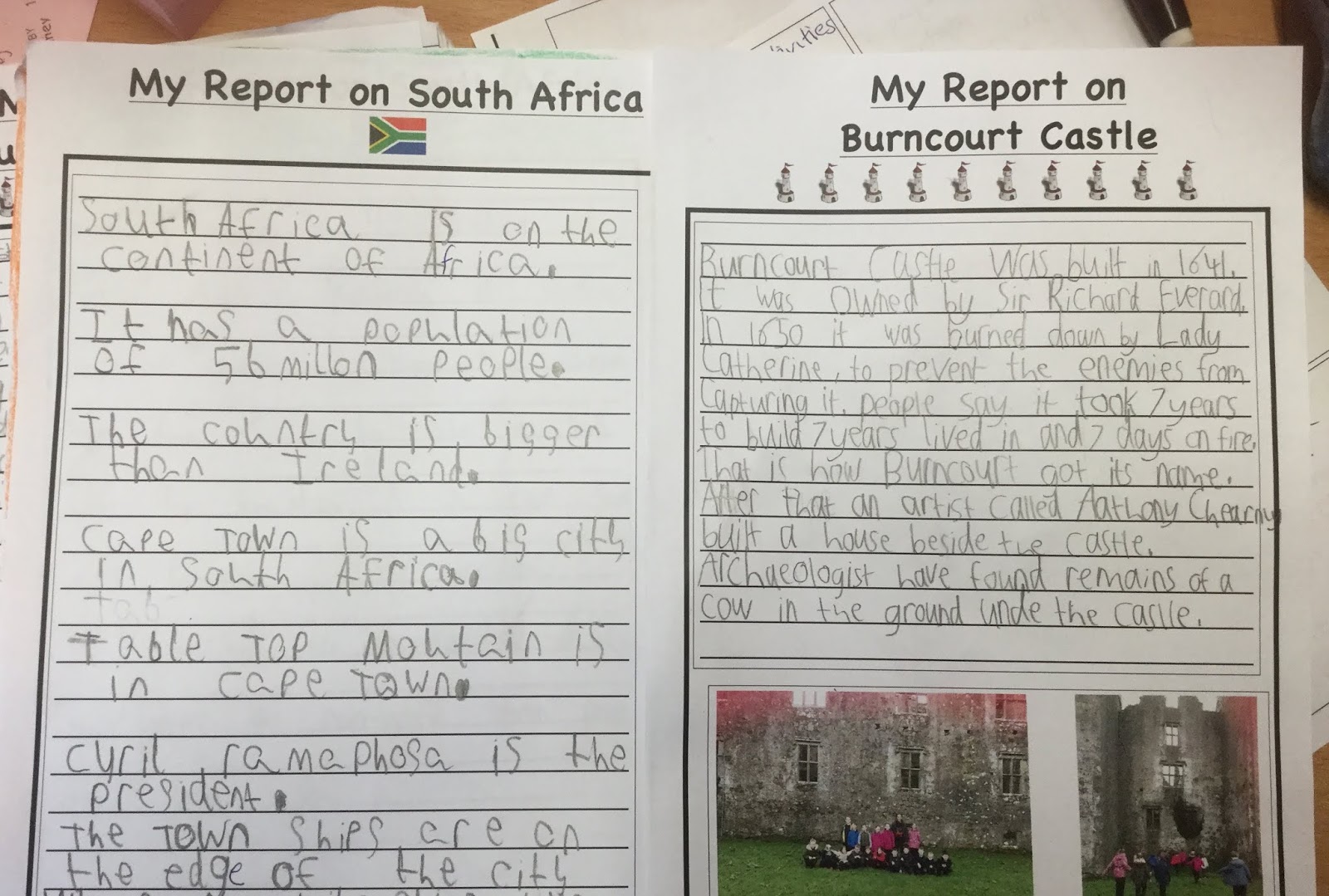 Burncourt National School, Cahir, Co. Tipperary: Report writing in 1st ...