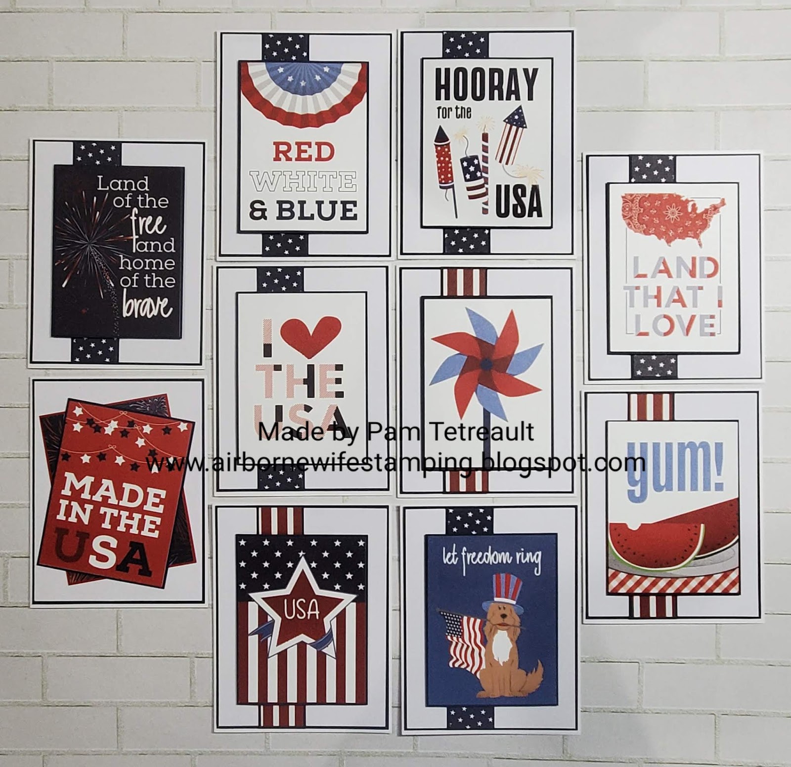 airbornewife's stamping spot: Set of 10 Patriotic Cards using # ...