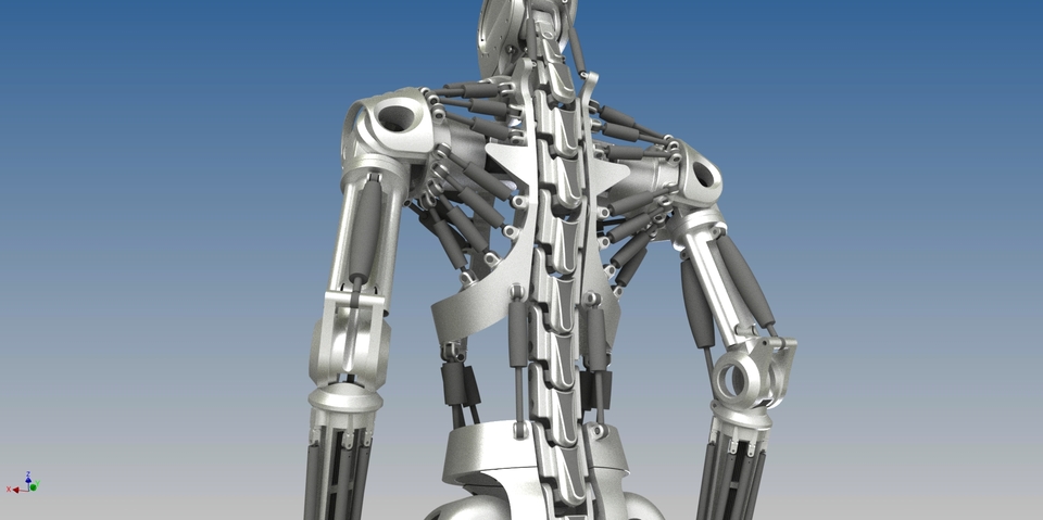 313. Humanoid Robot Skeleton || Human robotic || Free download 3D models