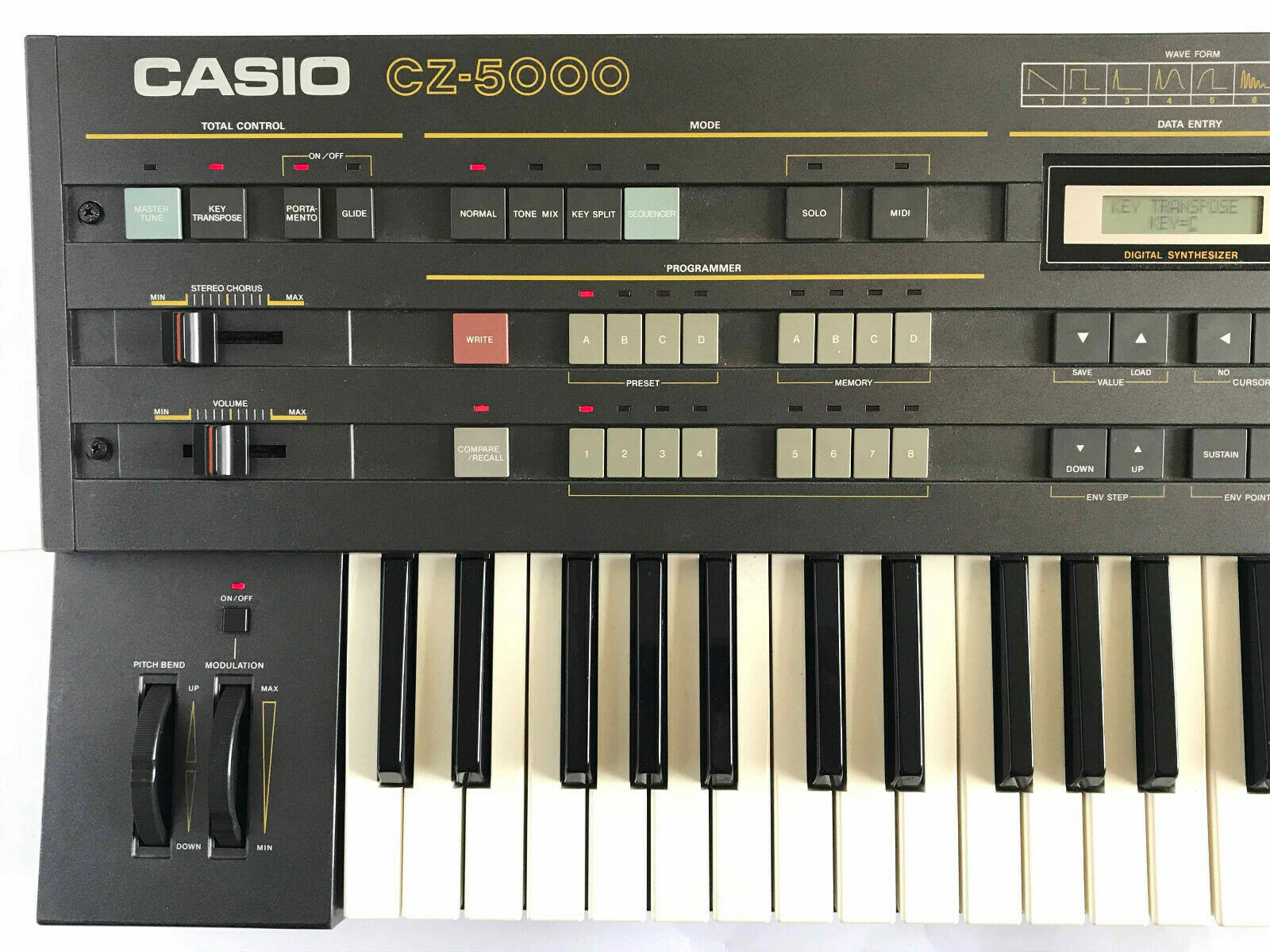 MATRIXSYNTH: 1985 Casio CZ-5000 Vintage Phase-Distortion Digital Synthesizer + Hard Case