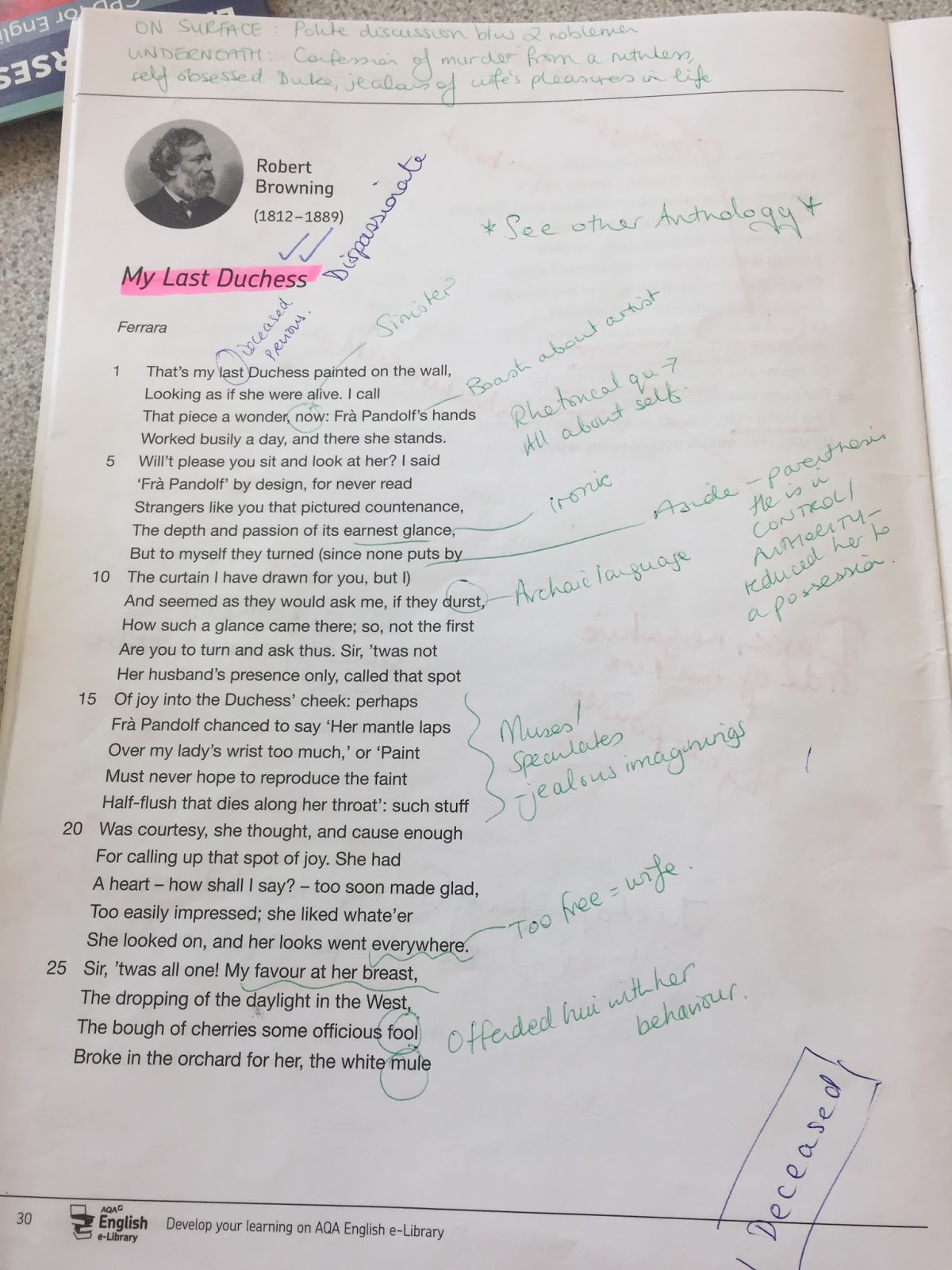 Year 10 and 11 Exam Help: Poetry revision