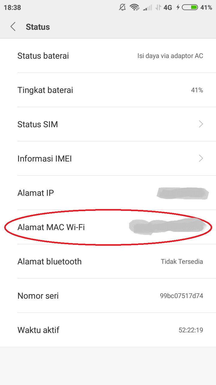 Mas Adik: Cara melihat MAC address HP