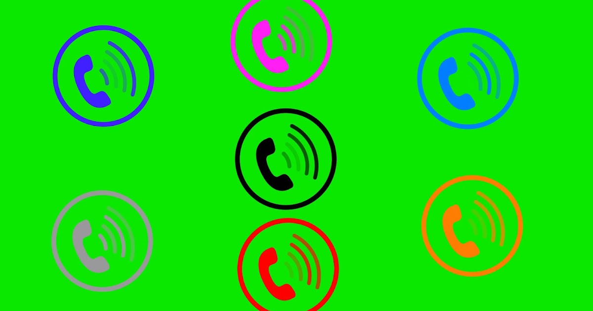 Amazing green screen 7 color phone calling animation video footage ...