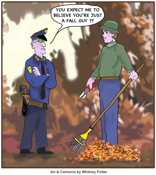 Shoreline Area News: Cartoon by Whitney Potter: Fall guy