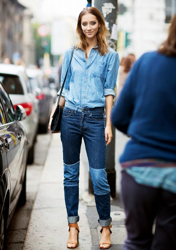 STREET STYLE INSPIRATION; DENIM on DENIM.-