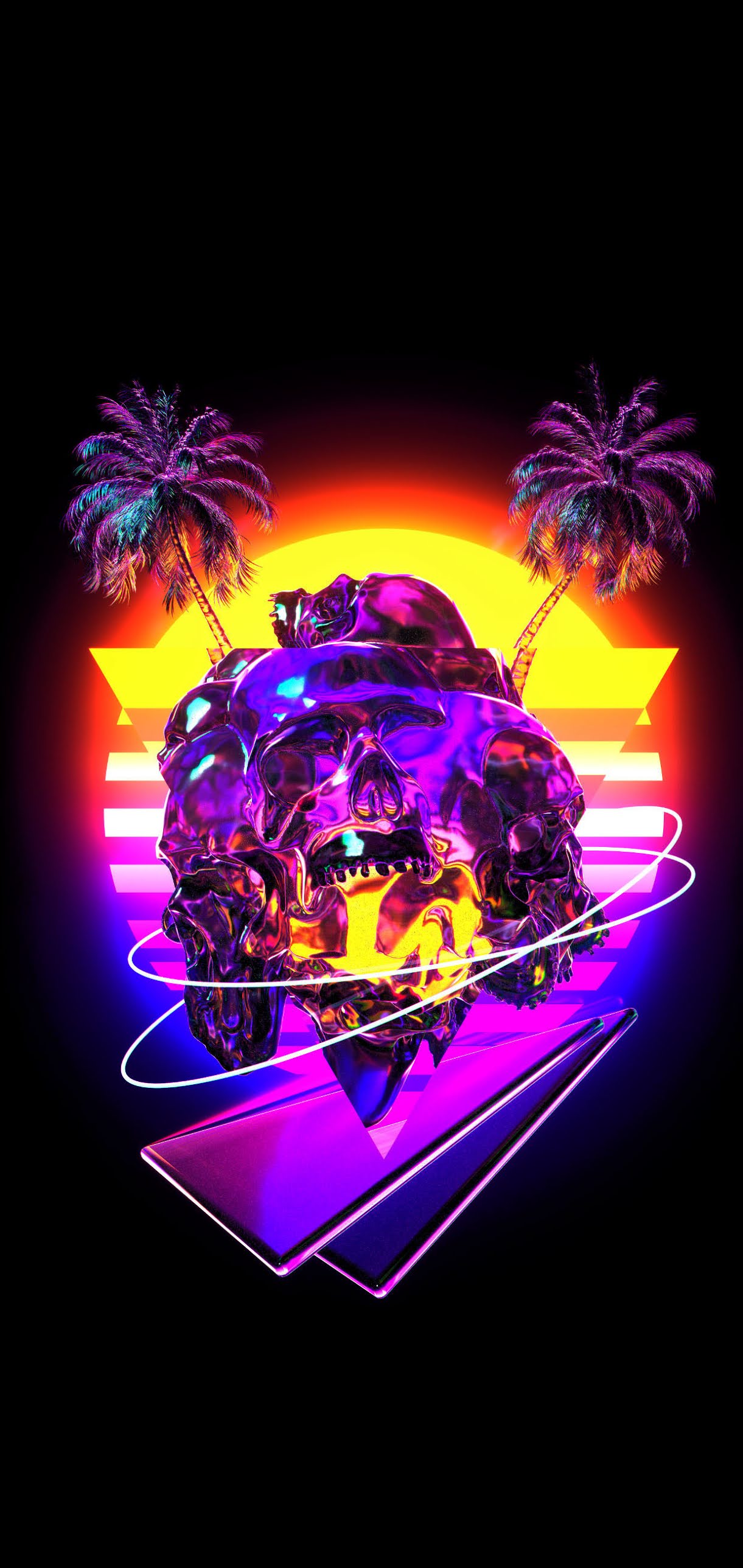 Retro Skull Wallpaper