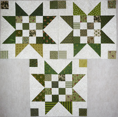 Quilting on the Crescent: Time for Green Scrap Jar Stars