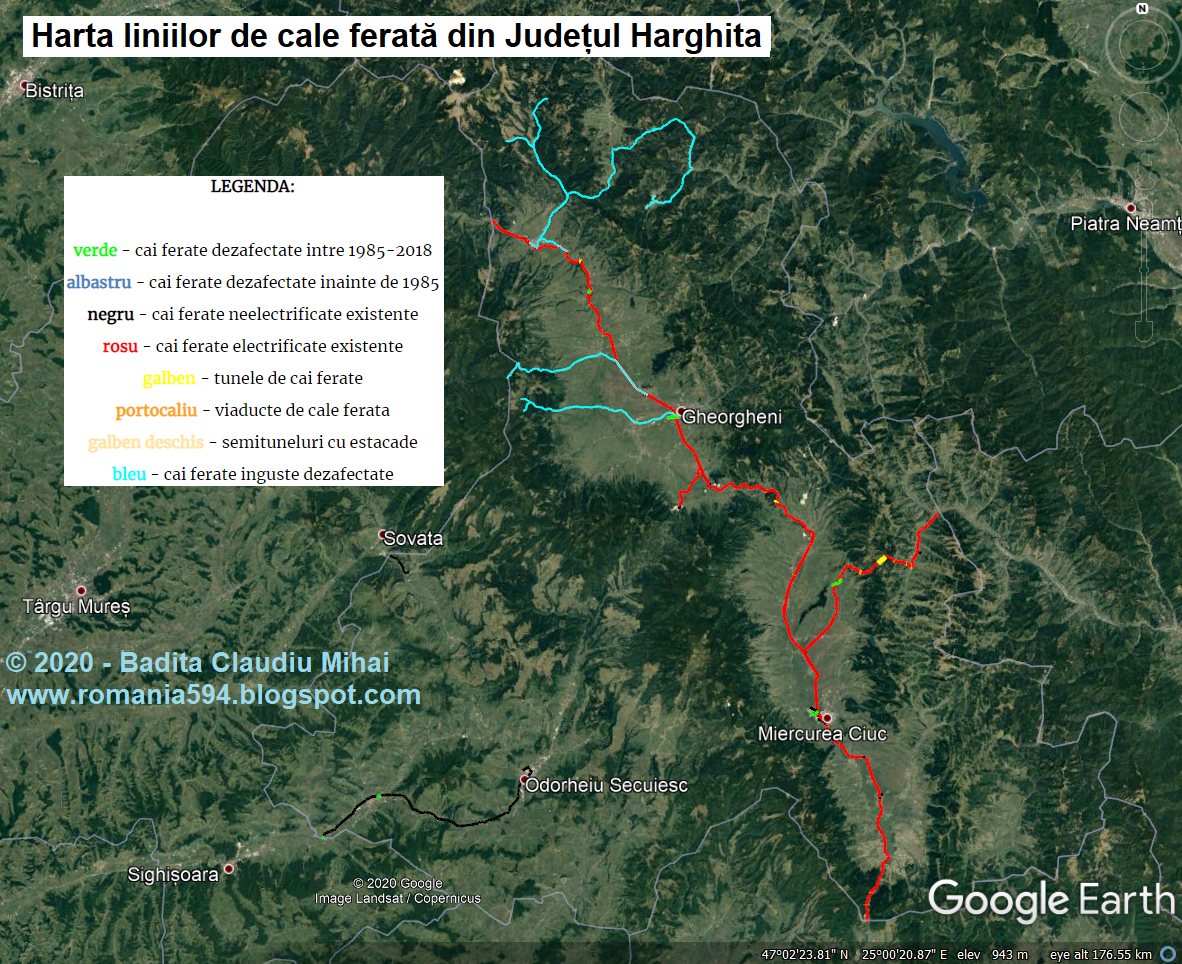Cai ferate din Harghita, de la inceputuri pana in prezent.