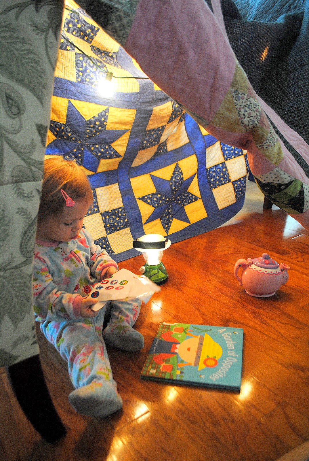 The Rosy Life: DIY: Twinkle Light Fort