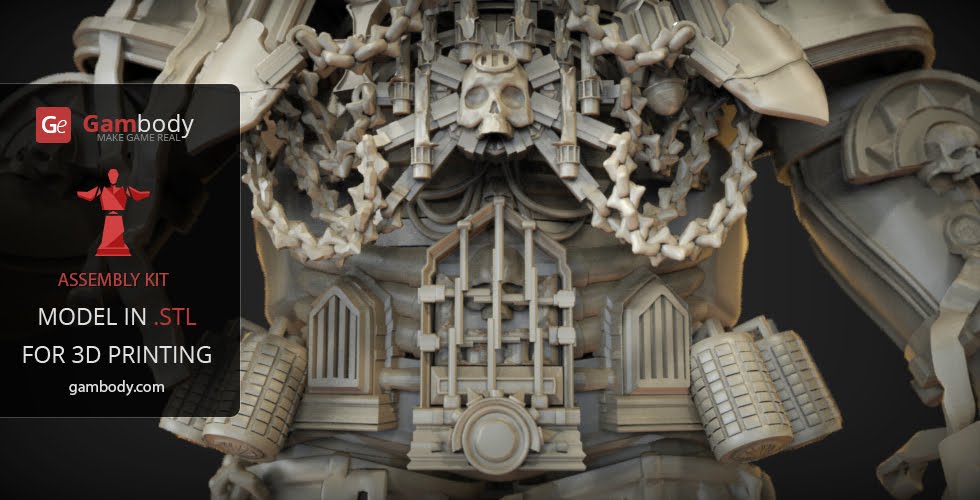 Warhammer 40K - Chaplain 3D Printable Model | Assembly figure | Nixon's ...