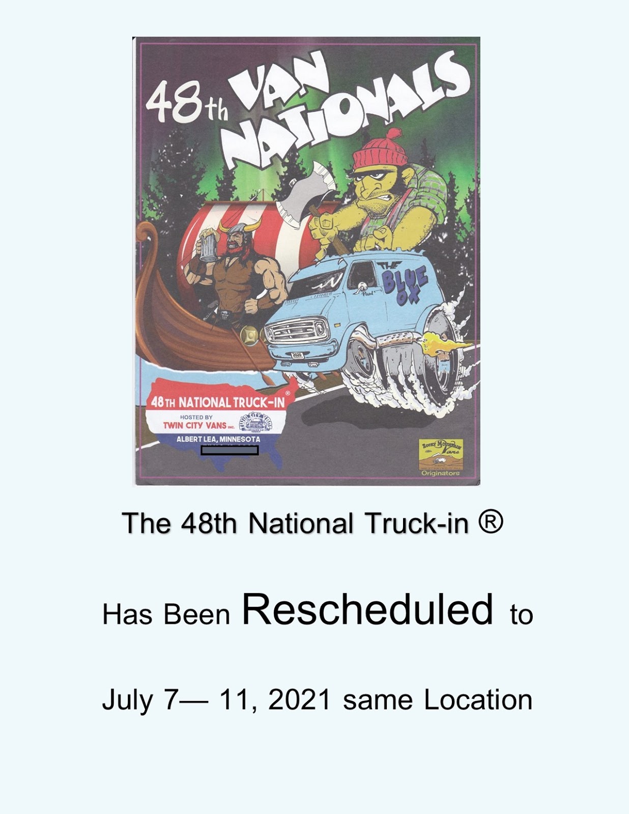 THE NATIONAL TRUCK-IN BOARD : 48 th Van Nationals