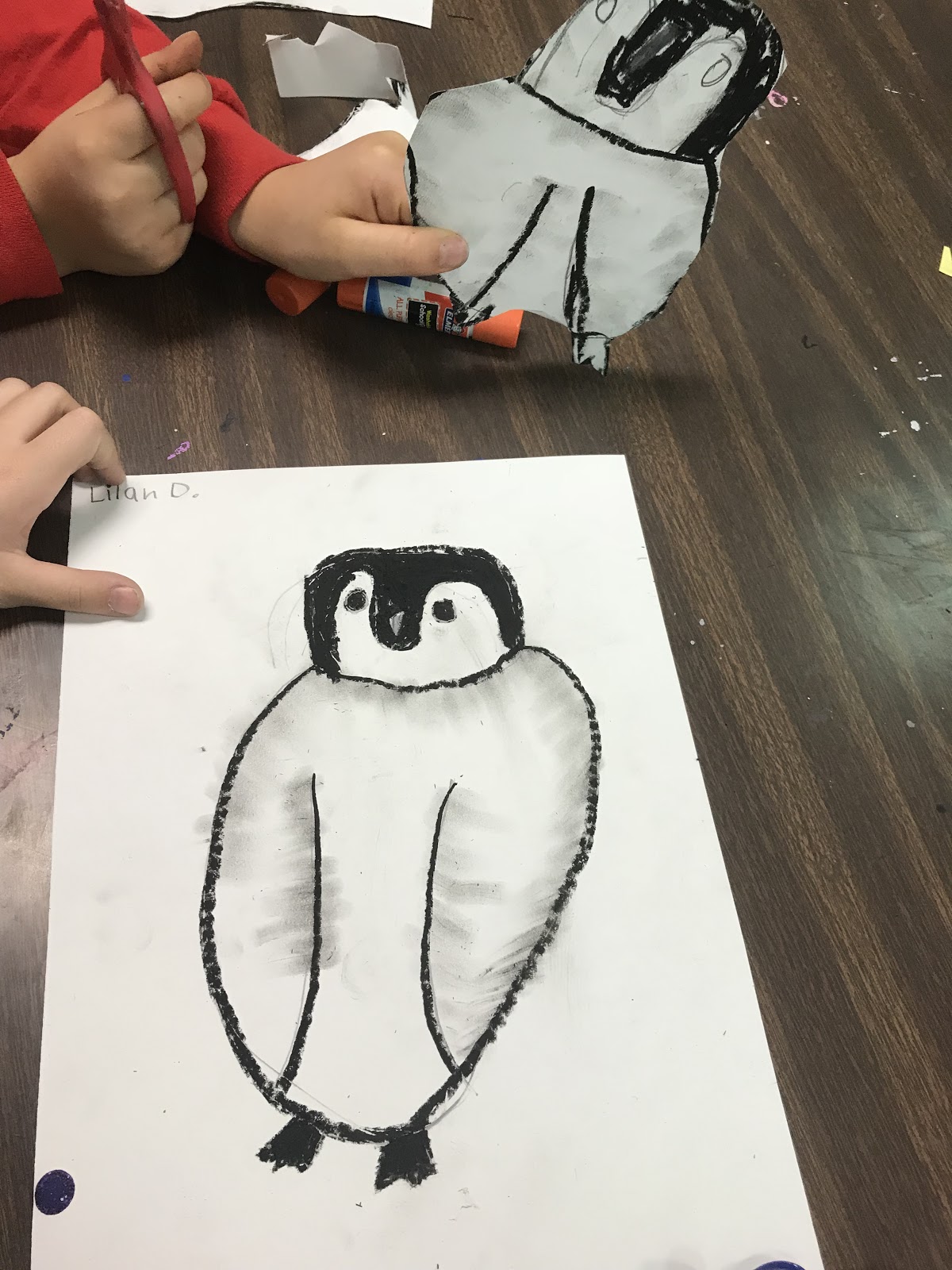 Elements of the Art Room: 1st grade Snowy Penguins