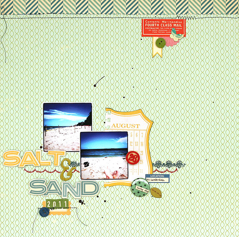 A Musing to Create: salt and sand - sketch 261 scrapbook challenges