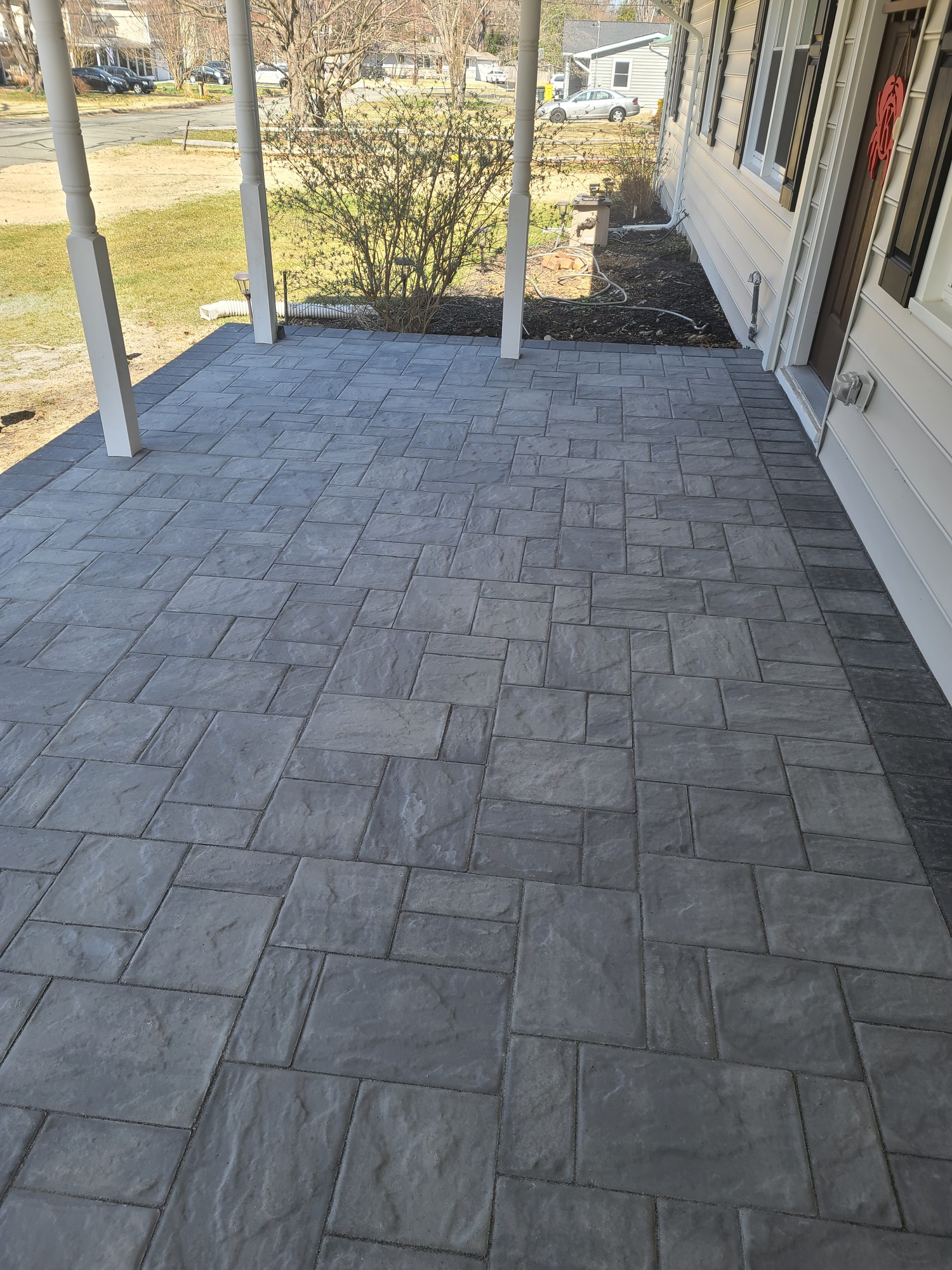 Custom Stoneworks & Design Inc.: Overlay porch with pavers leaving ...