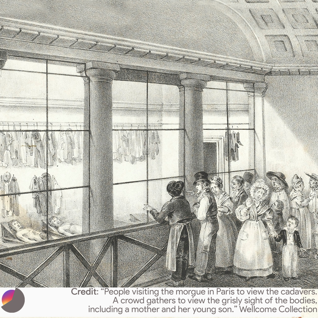 The Morgue was an attraction in Paris where people would gather to ...