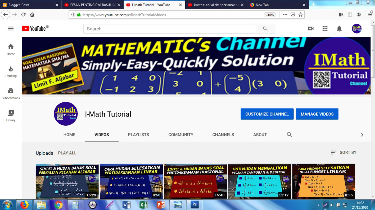 IMATH: Inilah Chanel Youtube yang Menjawab Kesulitan Matematika Para ...