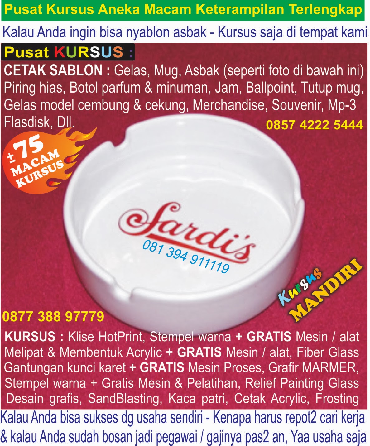 KURSUS : Spot UV, Klise hotprint, Emboss, Cetak separasi, Flocking ...