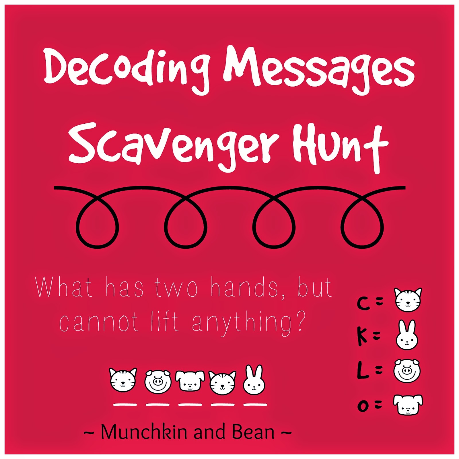 Munchkin And Bean Decoding Messages Scavenger Hunt On Beyond Zombie Linky Party 10