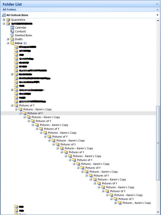 Lets Exchange: Infinite Loop of Nested Folders Lets Exchange: Infinite Loop of Nested Folders