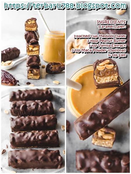 healthy snickers bars (vegan + 6 ingredients!)