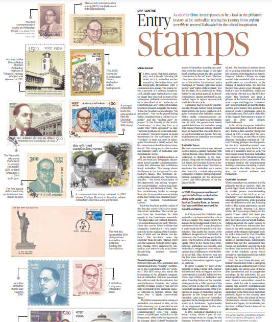 Philatelic history of Dr. Ambedkar, tracing his journey from enfant ...