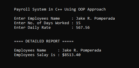 Free Programming Source Codes and Computer Programming Tutorials: Payroll System in C++ Using ...