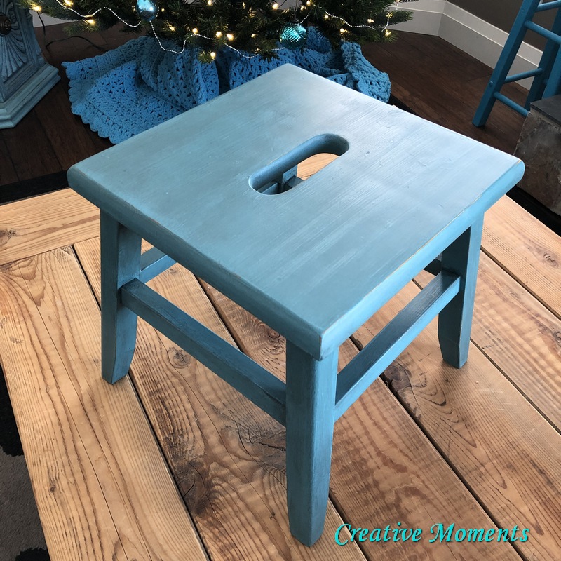 Antique Teal Step Stool