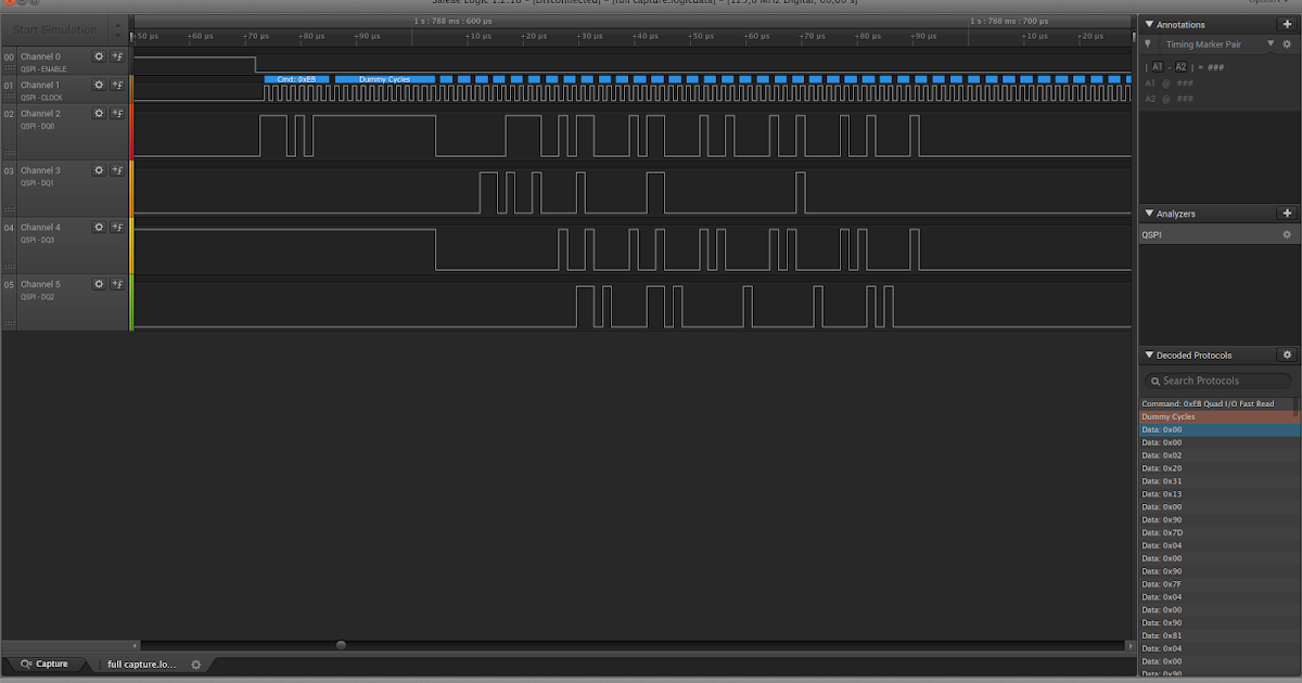 QUAD SPI Logic Analyzer Saleae Plugin