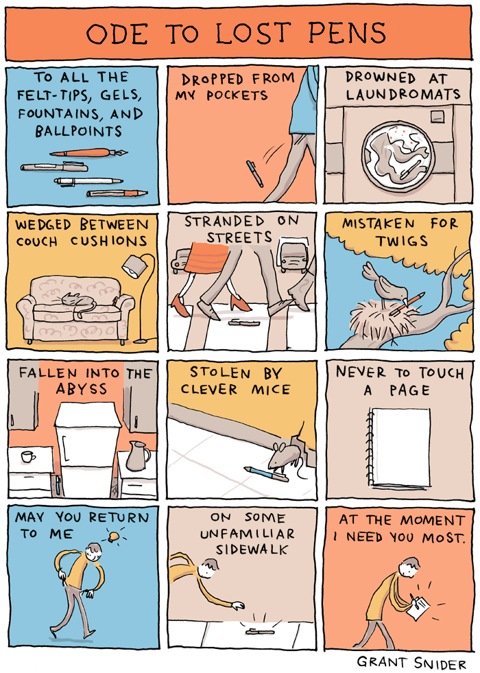 INCIDENTAL COMICS: Ode to Lost Pens