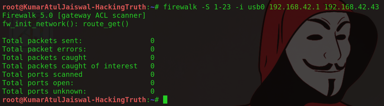 firewalk active reconnaissance network security tool