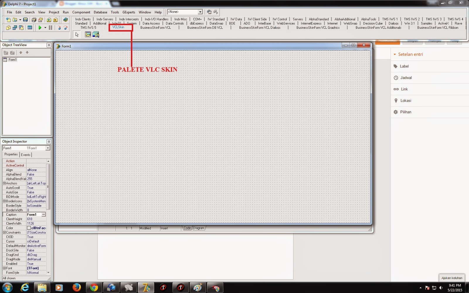 Cara menerapkan komponen VLC SKIN pada Delphi | Hide Me