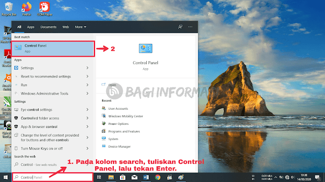 4 Cara Membuka Contol Panel (Lengkap + Gambar) - Bagiinformasi
