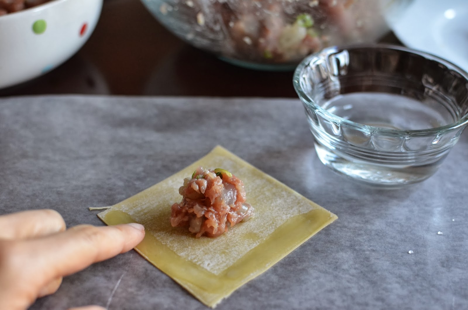 Playing with Flour: Making wontons