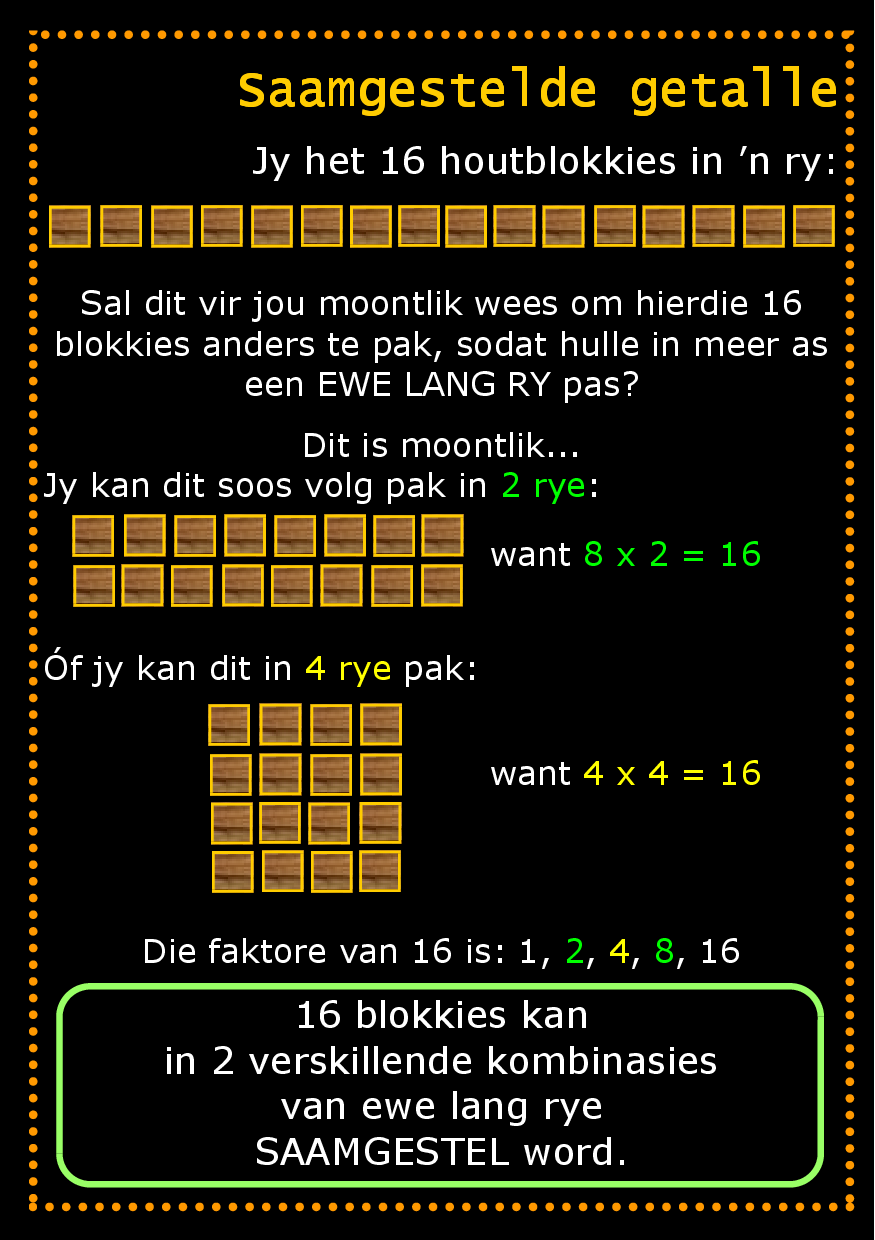 Lana Hitge: Week 4: Priemgetalle en saamgestelde getalle