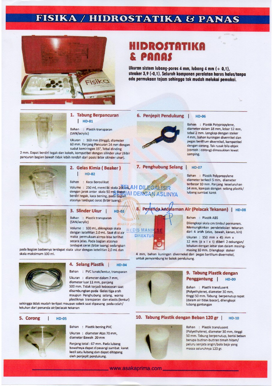Spesifikasi Alat Peraga Pendidikan Alat Laboratorium IPA SMP | KIT ...