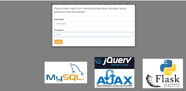 Python Flask Login Form Using Bootstrap Modal with Ajax Jquery password ...