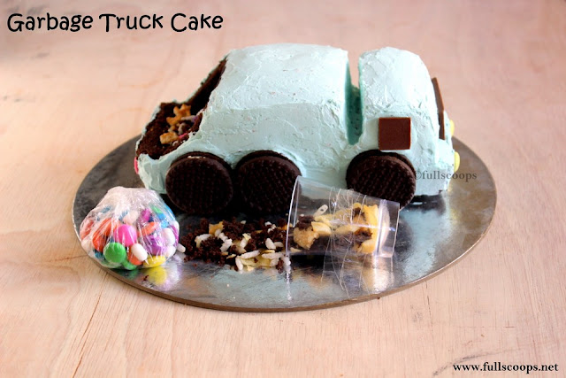How to make a Garbage Truck Cake ~ Full Scoops - A food blog with easy ...