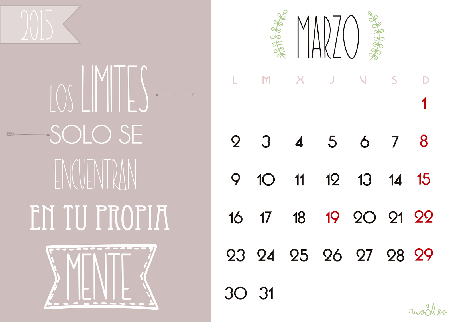 Marzo descargable - Si quieres aprender, ENSEÑA.